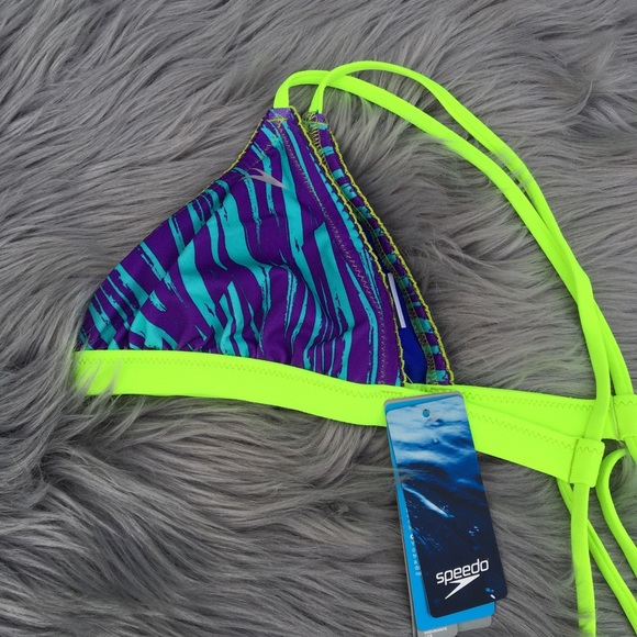 Speedo | Swim | Speedo Neon Blue Yellow Bikini Too | Poshmark
